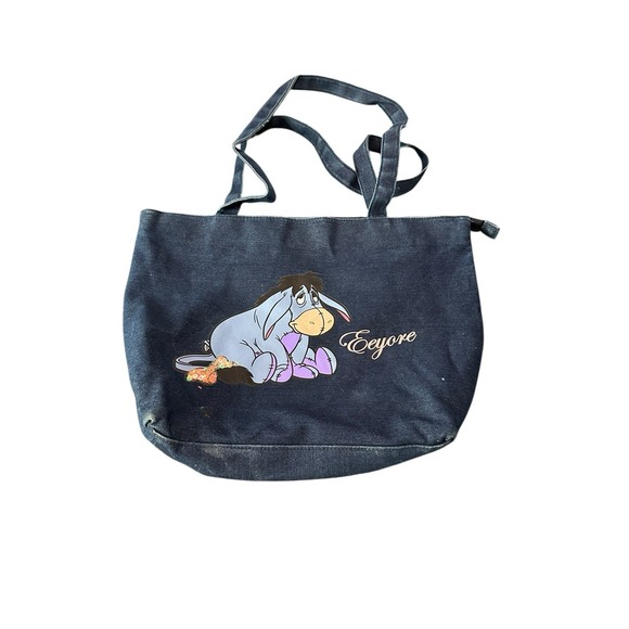 Disney | Bags | Disney Eeyore Blue Denim Tote Shoulder Bag Purse ...